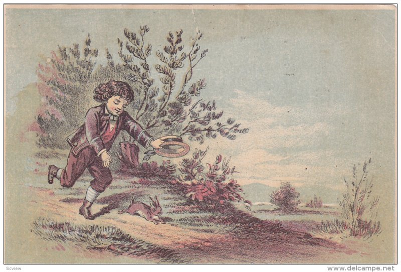 ADV: Boy chasing rabbit, UNIVERSAL WRINGER, William F. Ackerman, House ...
