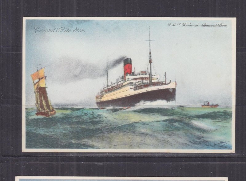 " RMS ANDANIA '', CUNARD WHITE STAR LINE, c1930 ppc., unused. | Other ...