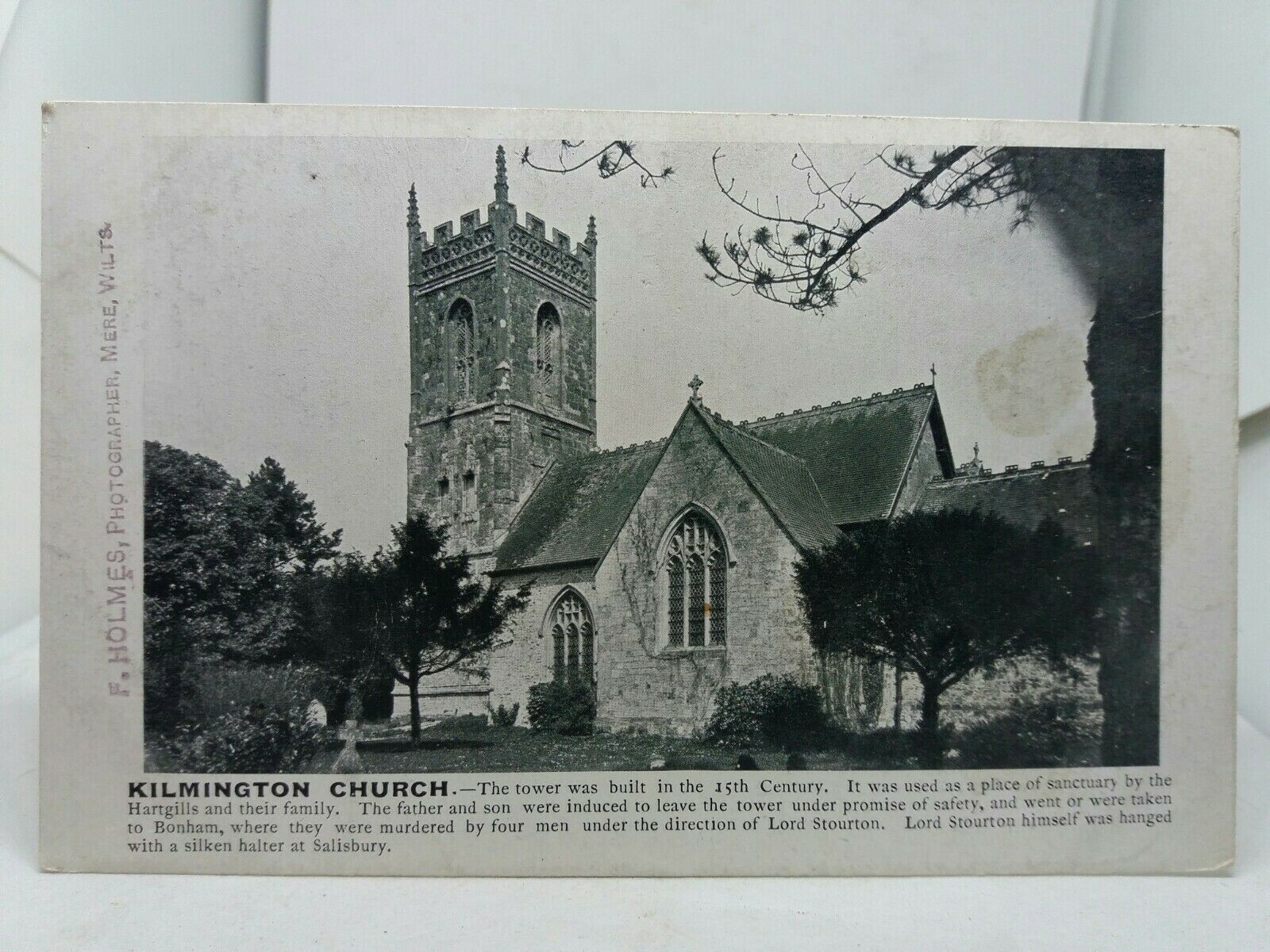 Vintage Antique Educational Postcard Kilmington Church Wiltshire c1910 ...