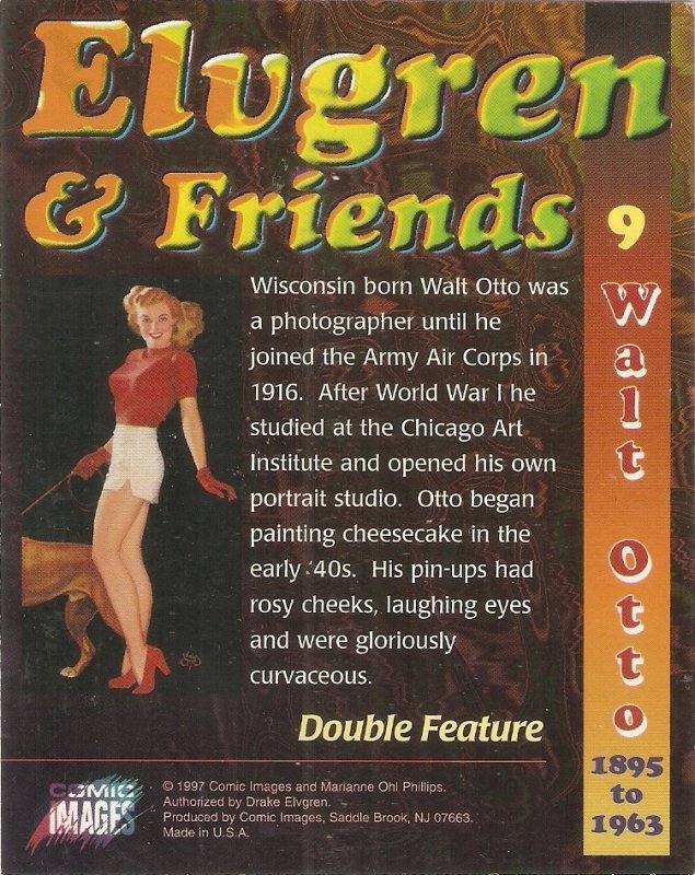 Pin Up Girl Double Feature By Walt Otto American Card With Details