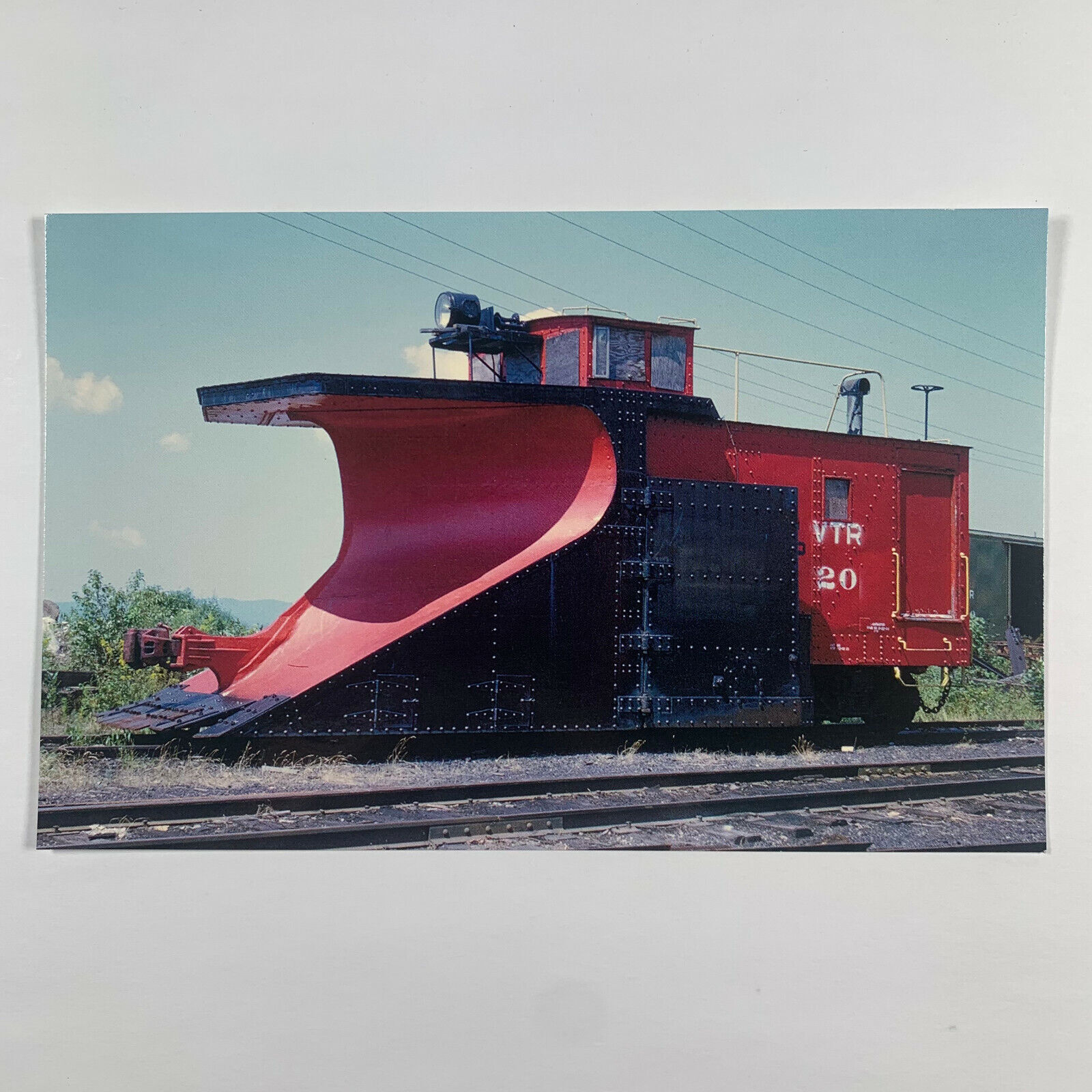 Postcard Railroad Train Vermont Railway Snow Plow Winged Wedge 1973 ...