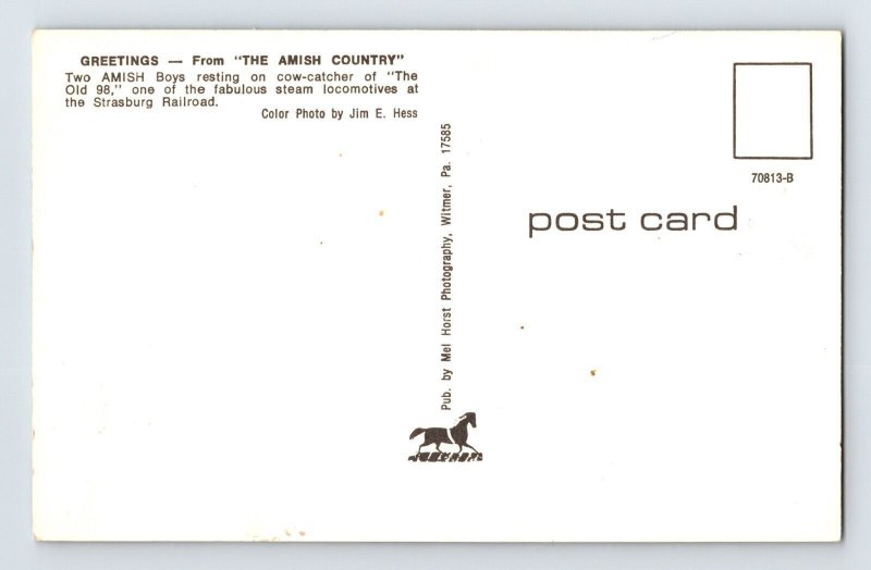 Postcard Railroad Train Strasburg Old 98 Steam 1970s Unposted Chrome ...