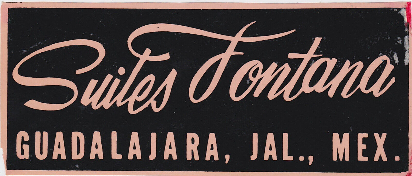 Mexico Guadalajara Suites Fontana Vintage Luggage Label lbl1696 ...