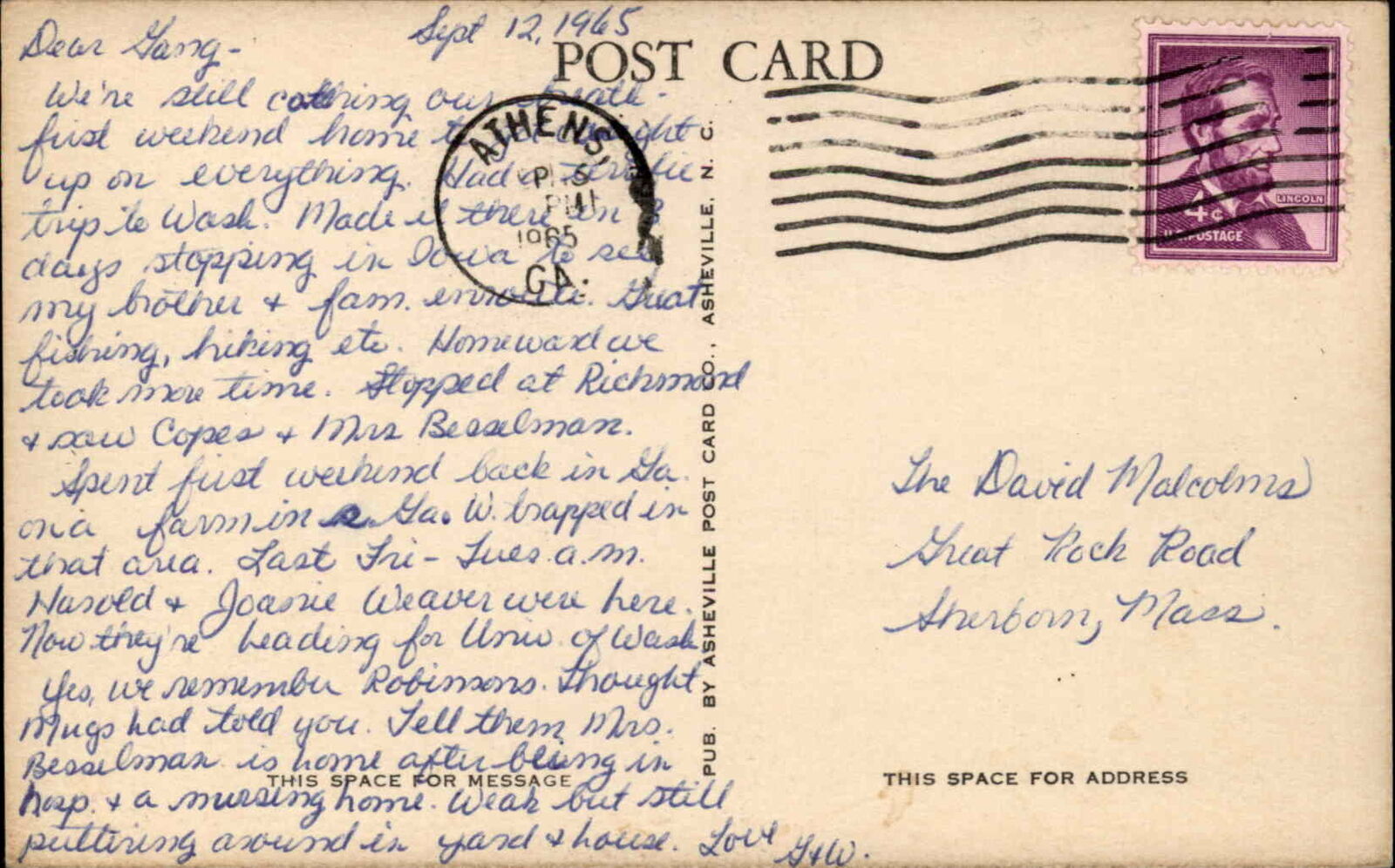 Penfield Georgia GA Old Mercer Chapel Postcard | United States ...