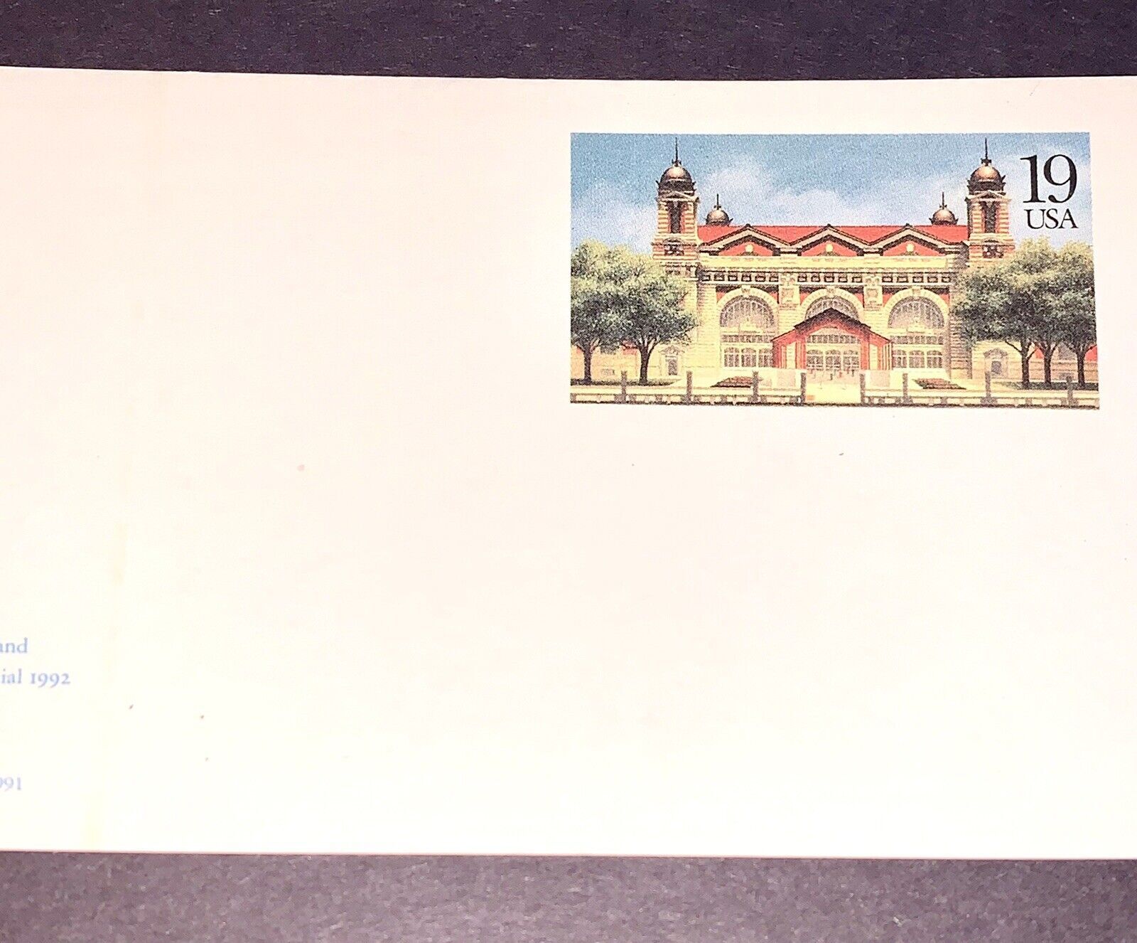 Vintage Ellis Island Centennial 1992 Commemorative Postcard 19 Cent USA ...