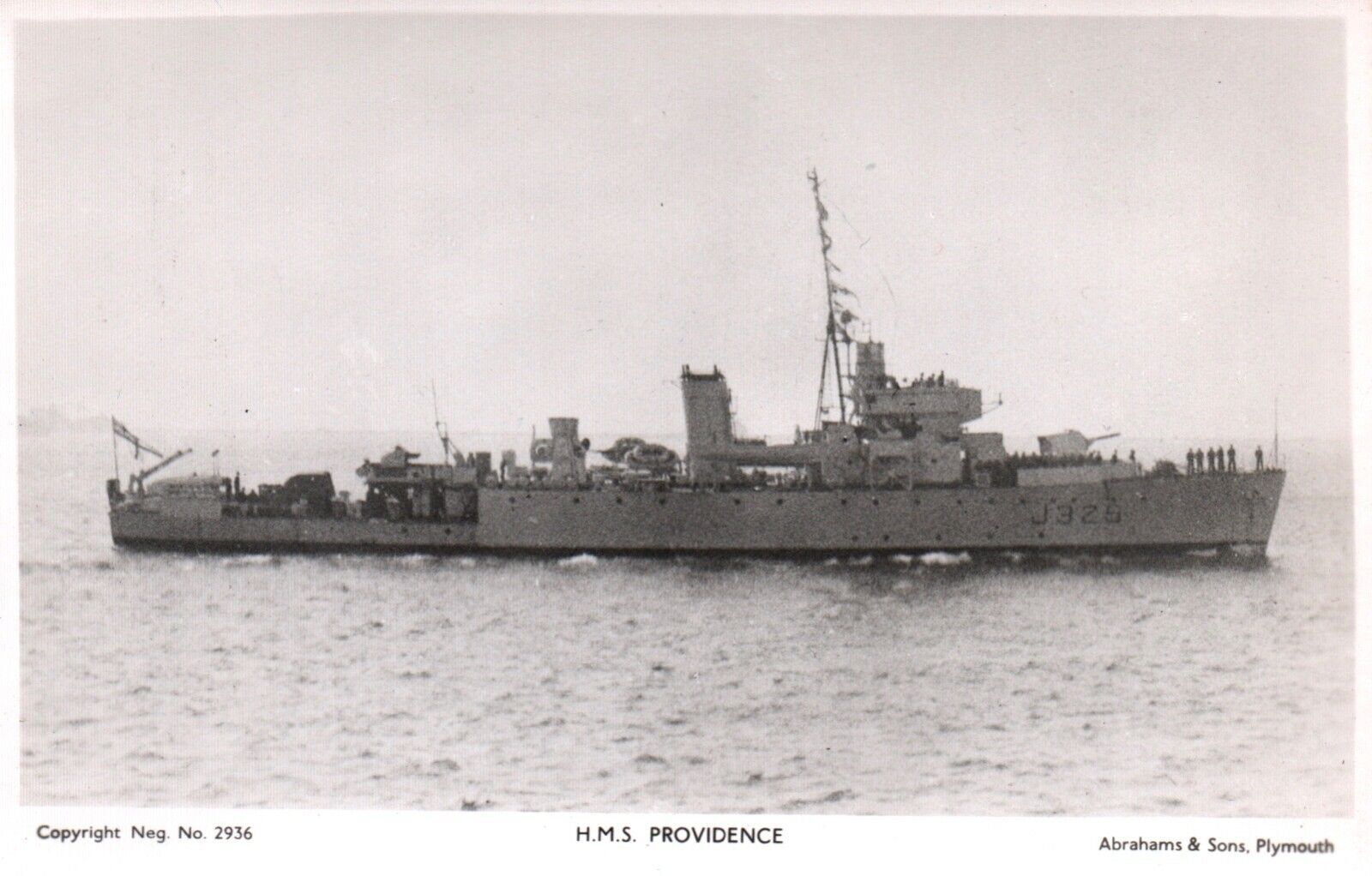 Postcard Royal Navy Battleship HMS Providence RPPC Photo England ...