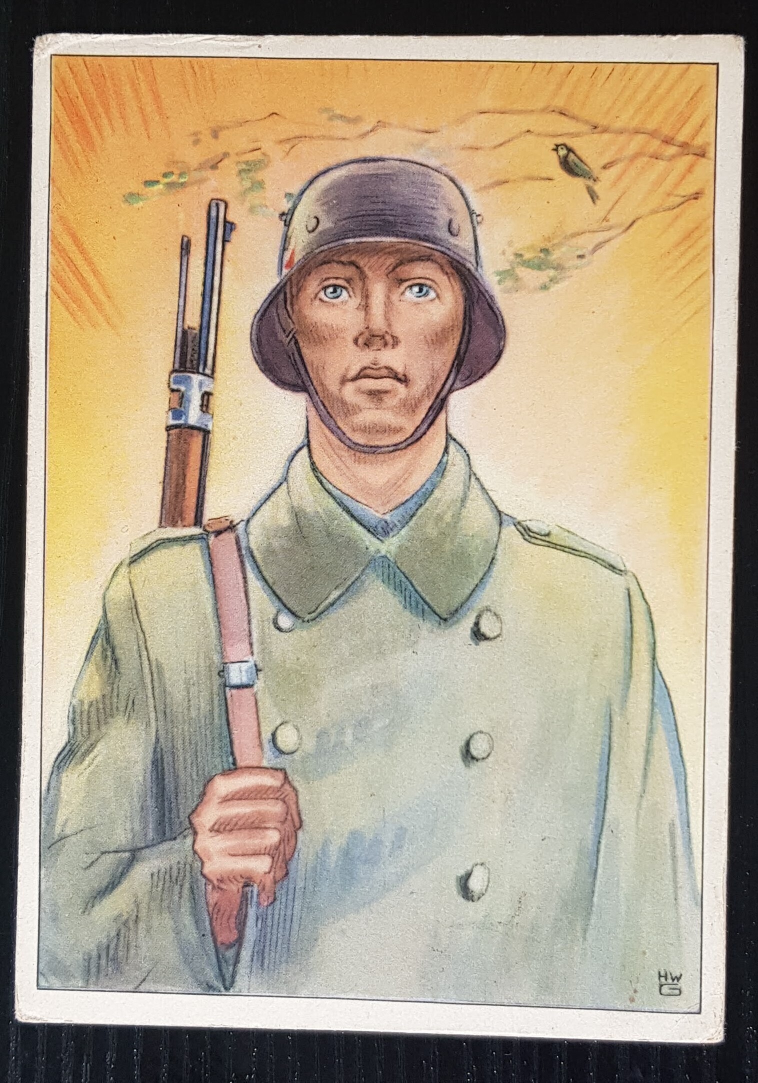 Germany Third 3rd Reich Original Artist Card WW2 Wwii Wehrmacht H.W ...