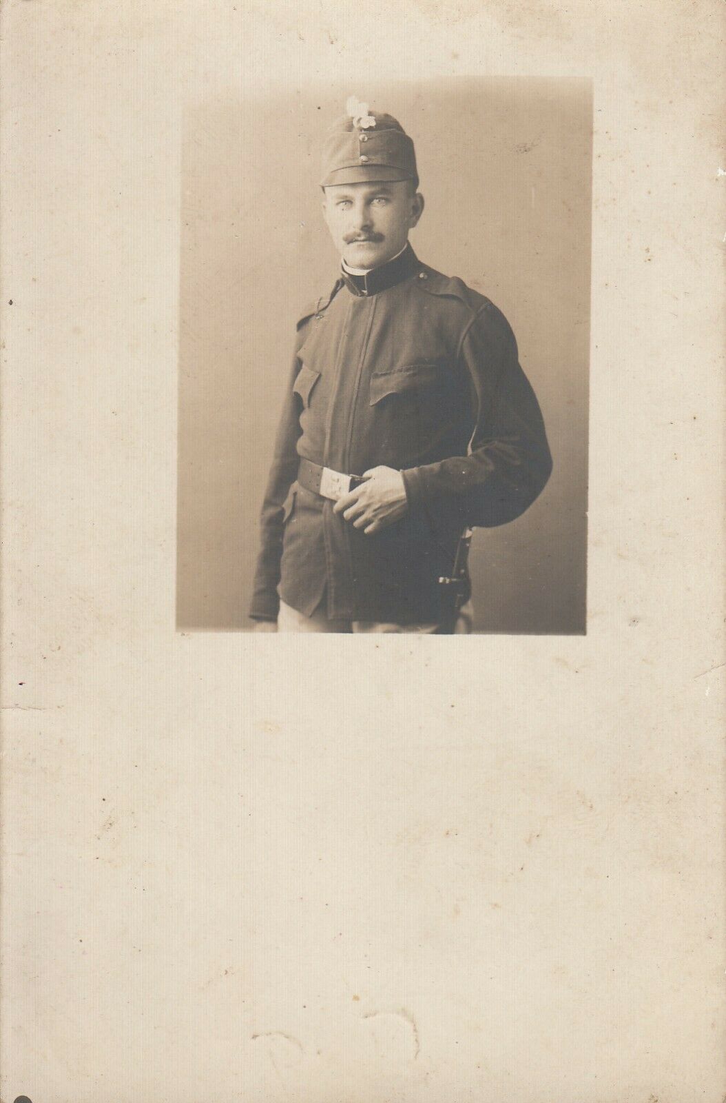 Austro-hungarian military man portrait photo postcard studio Kolozsvar ...