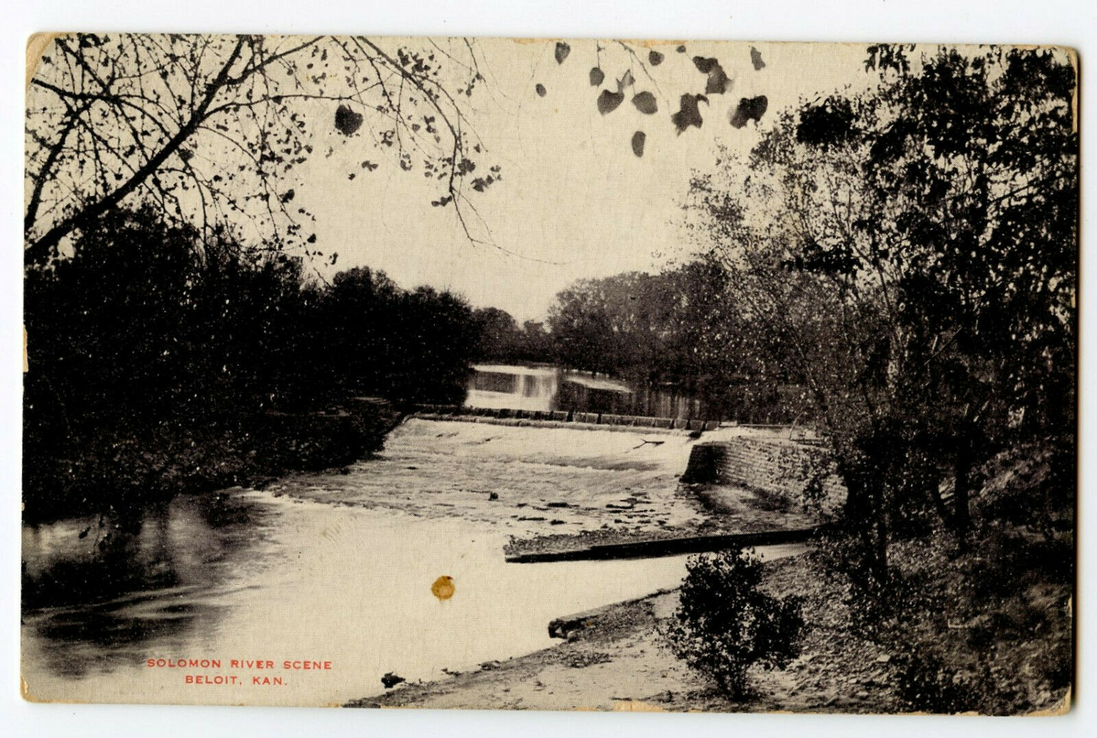Postcard Solomon River Scene Beloit Kan. Kansas Standard View Card ...