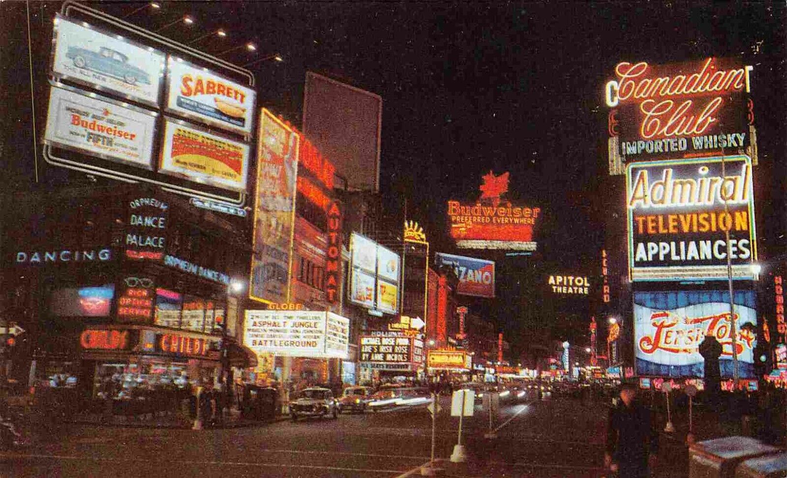 Broadway Signs At Night