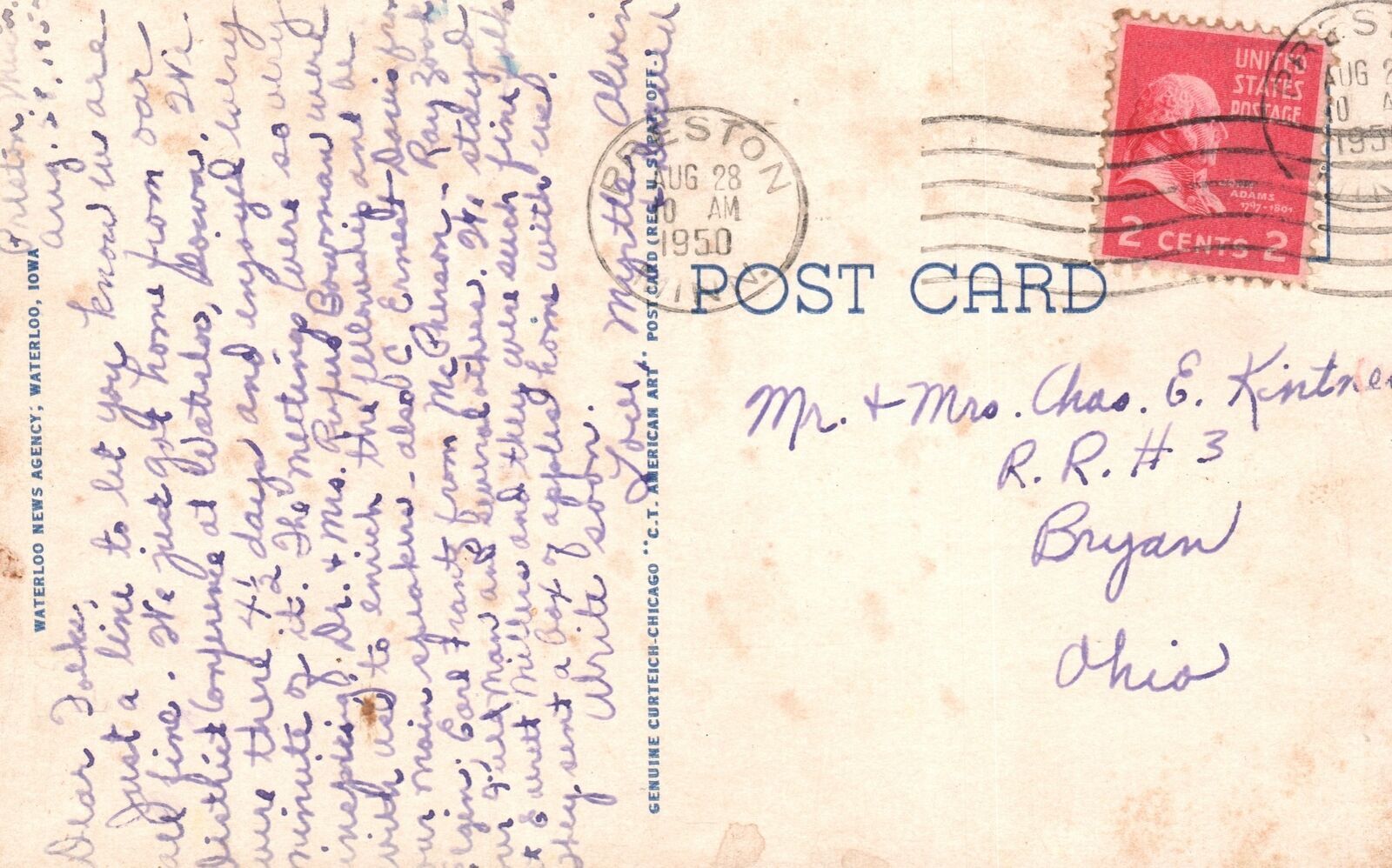 Vintage Postcard 1950'S Aerial View Rath Packing Plant Parking Lot ...