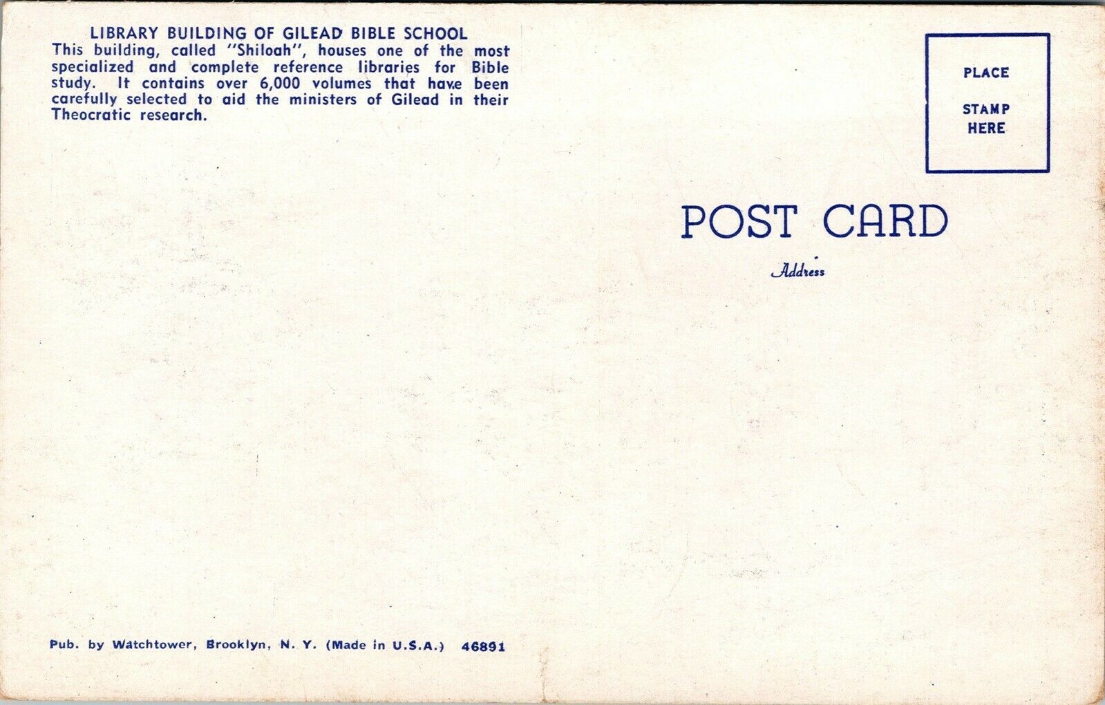 Vtg Shiloah Library Building of Gilead Bible School Patterson New York ...