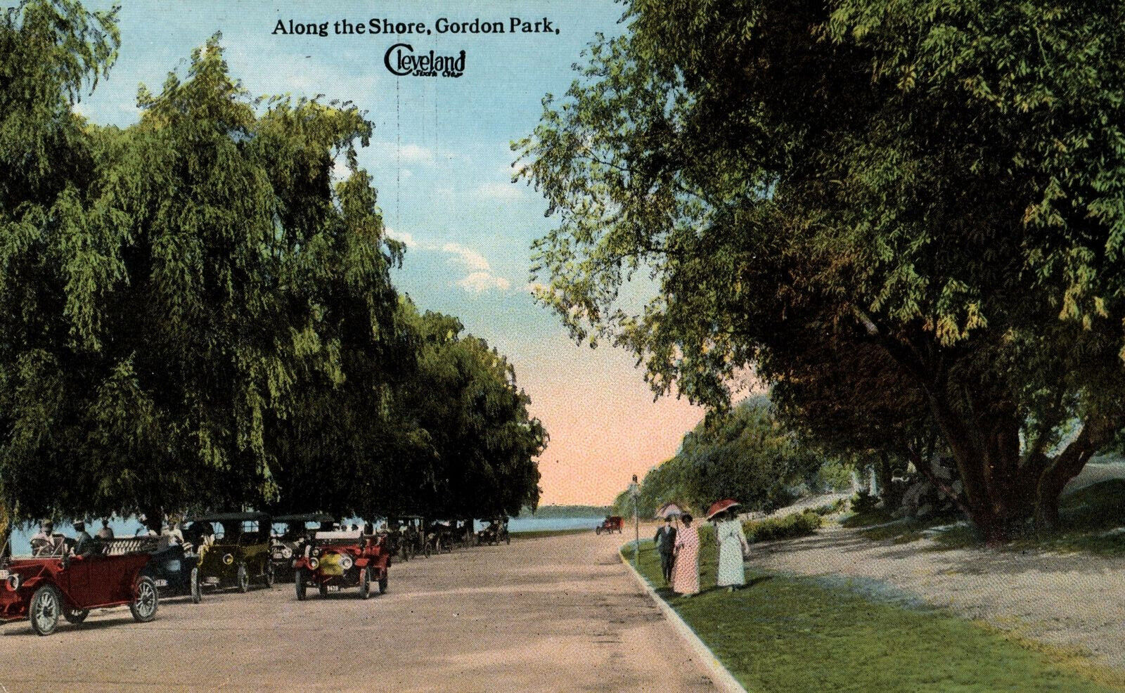 Vintage Postcard Along the Shore of Gordon Park Cleveland Ohio C. 1915 ...