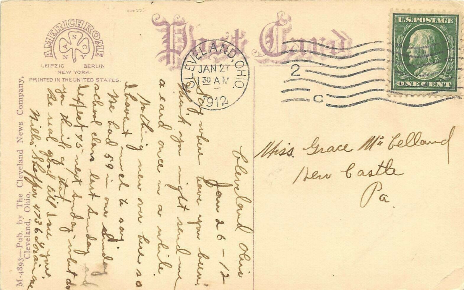 Cleveland Ohio 1912 Postcard Interior Elysium Largest ice Skating Rink ...