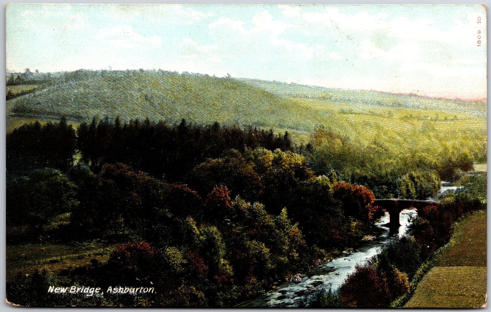 New Bridge Ashburton New Zealand River Bridge Mountains Postcard ...
