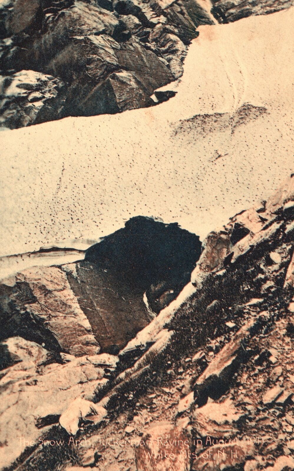 Vintage Postcard 1910's Snow Arch Tucker Man Ravine White Mts. New ...