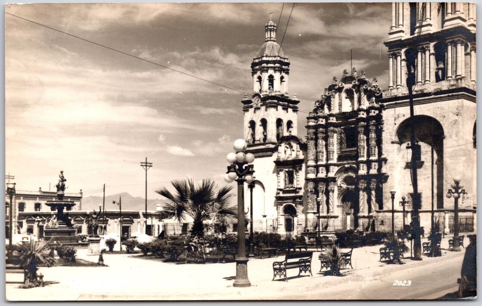 St James Cathedral Saltillo Church Catholic Mexico Spanish Baroque RPPC ...