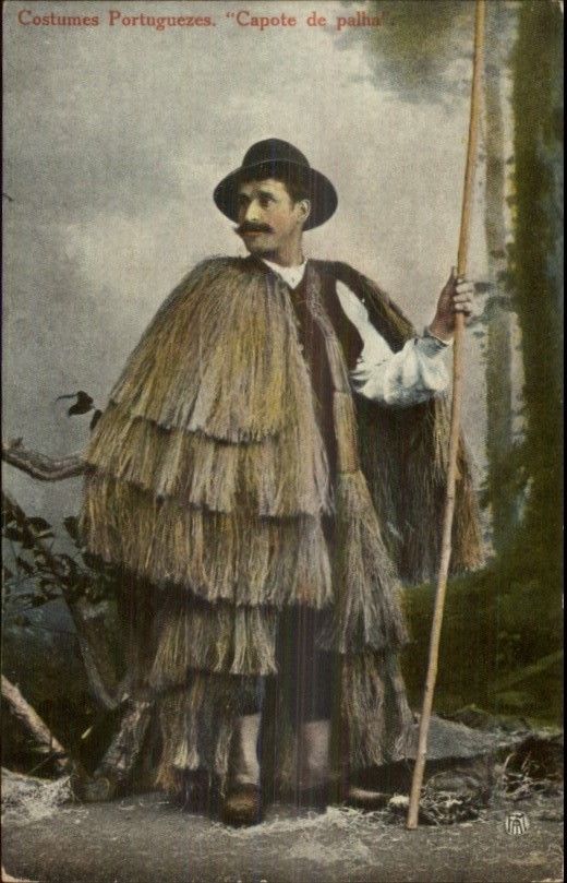 Portugal Native Portuguese Man in Costume Capote de Palha Postcard ...