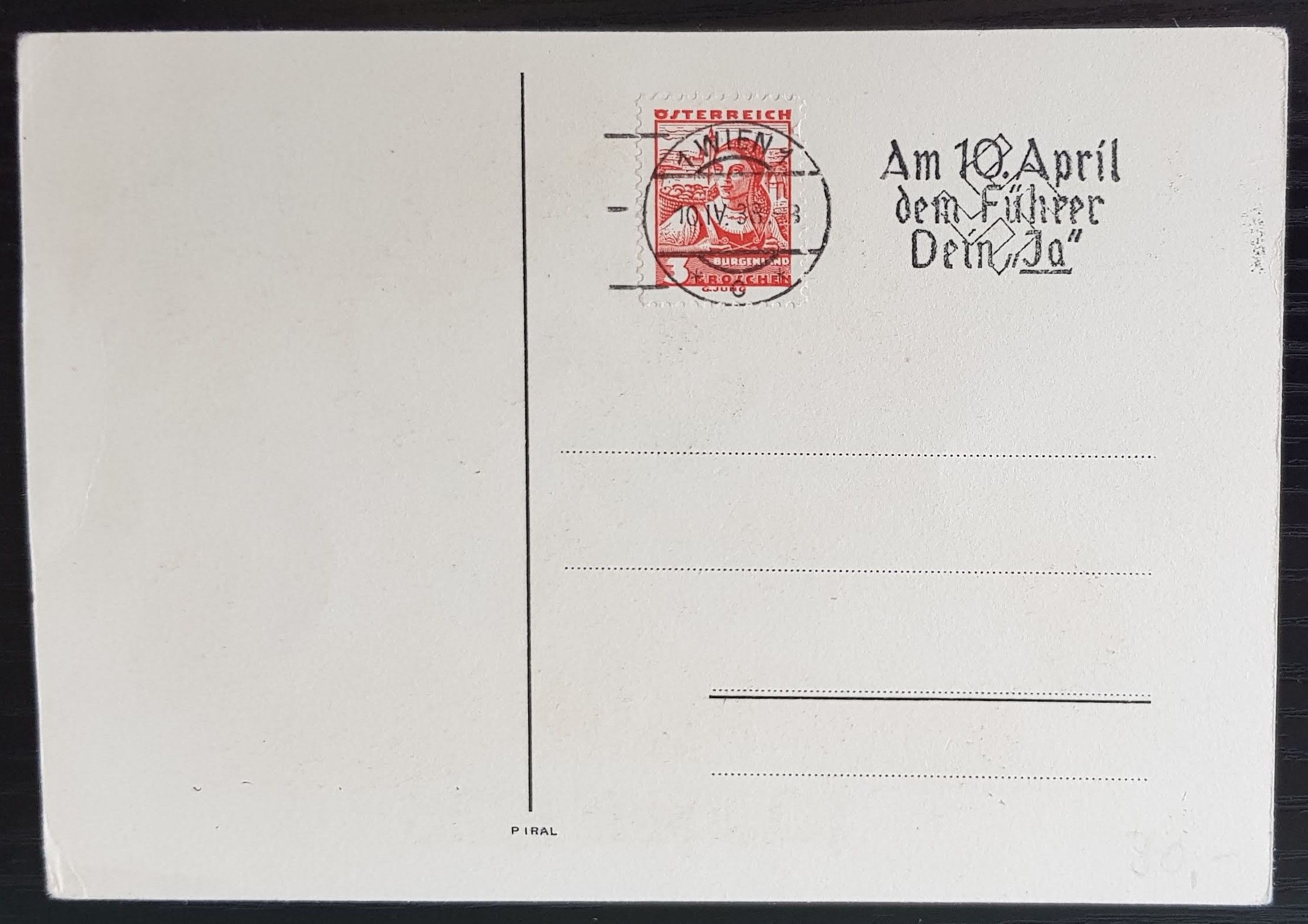 Germany Third 3rd Reich Original Nsdap Propaganda Postcard - Austria ...