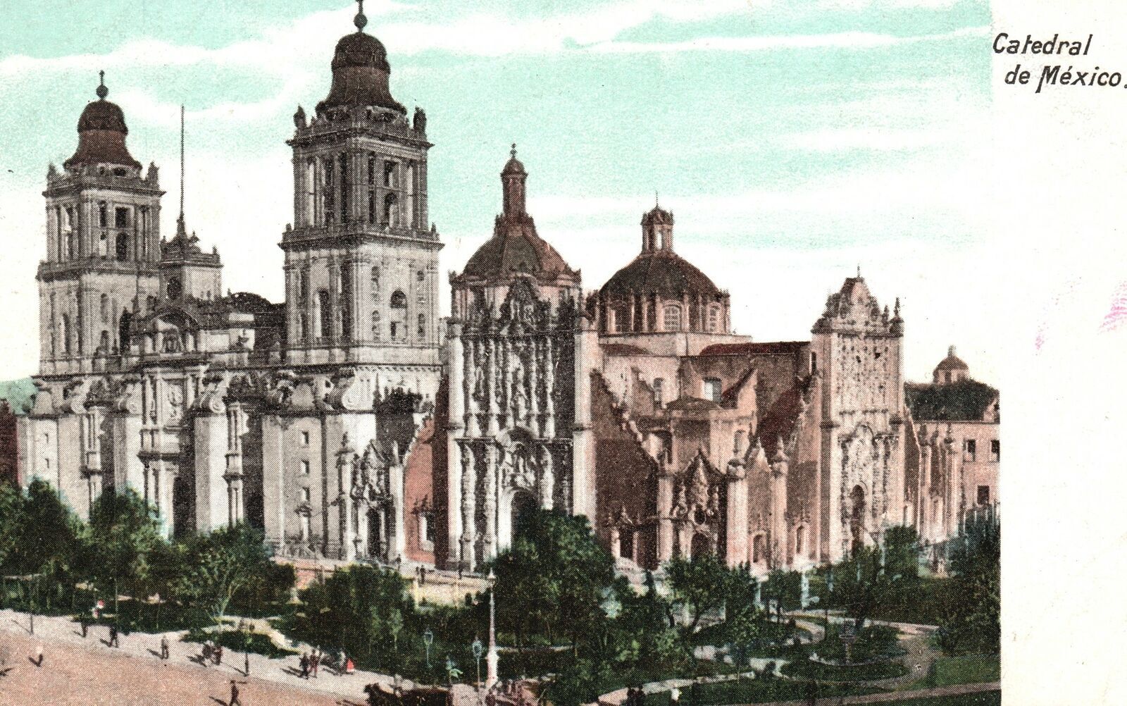 Vintage Postcard 1990's View of Cathedral Church de Mexico MX | Latin ...