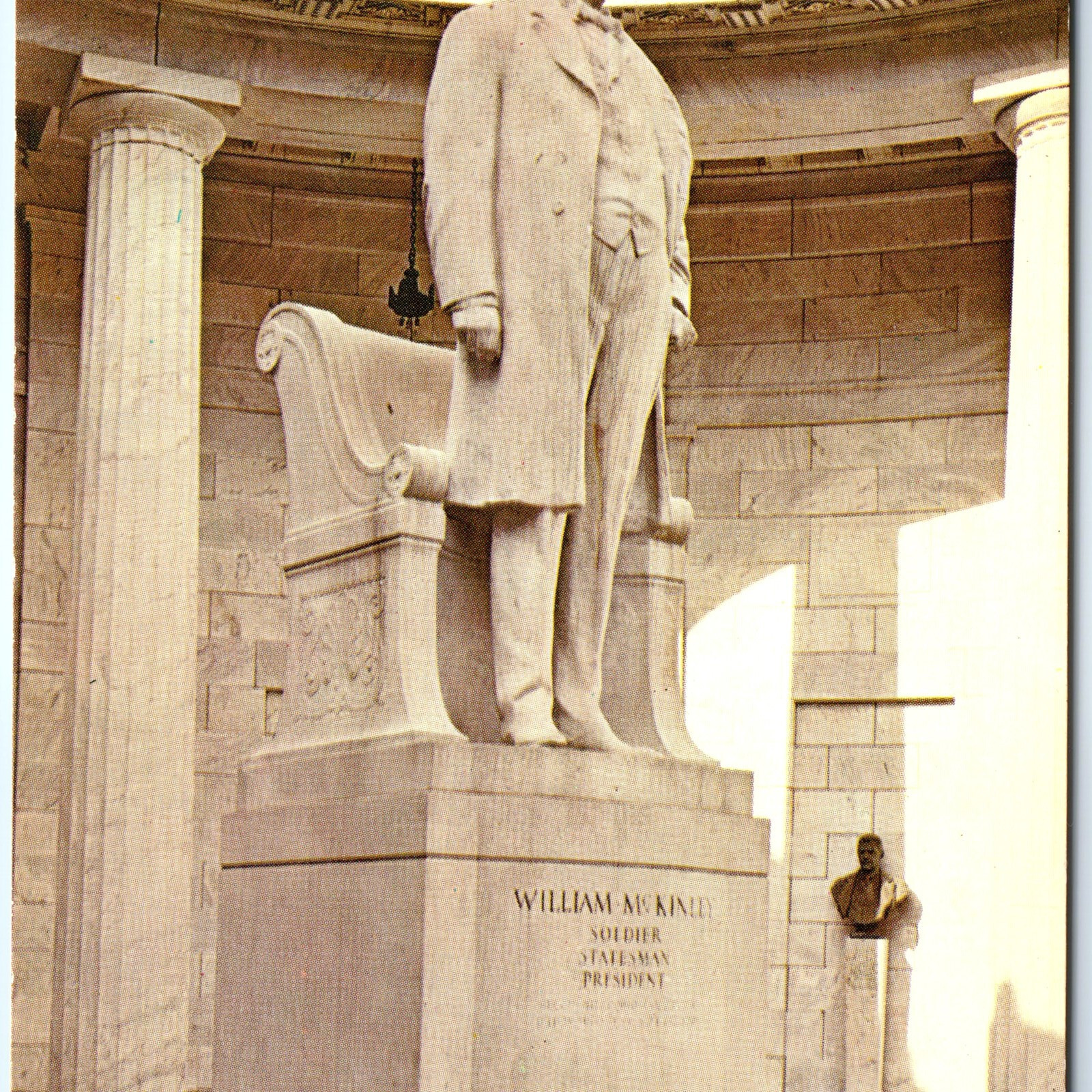 c1960s Niles, OH President McKinley Birthplace Memorial Statue PC ...