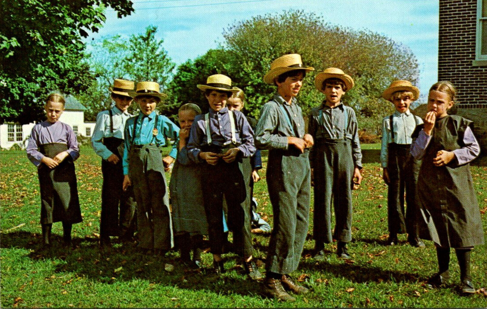 Pennsylvania Greetings From Amish Country Amish Children During Recess ...