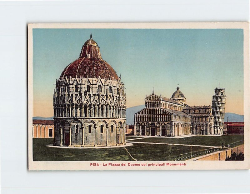 Postcard La Piazza del Duomo coi principali Monumento Pisa Italy ...
