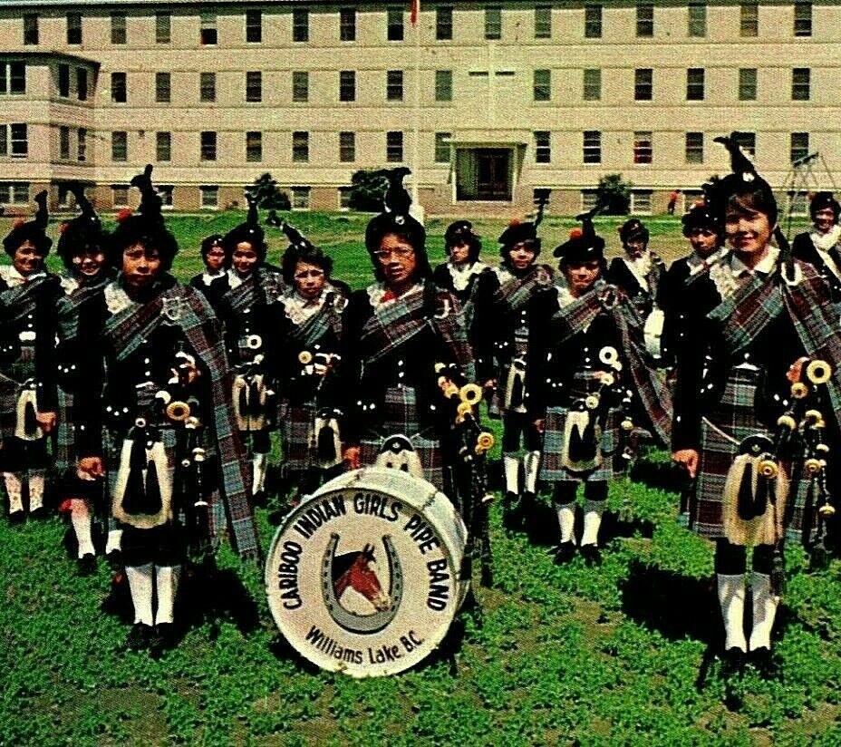 Cariboo Indian Girl's Pipe Band Williams Lake BC Canada UNP Chrome ...