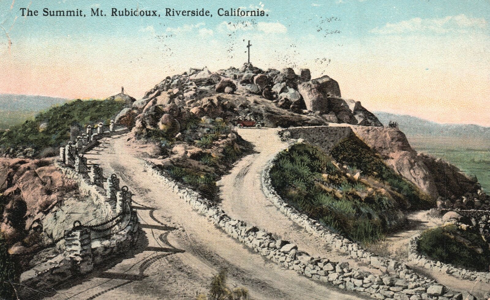 Vintage Postcard Atomic Mount Rubidoux Riverside Roadway To The Peak ...