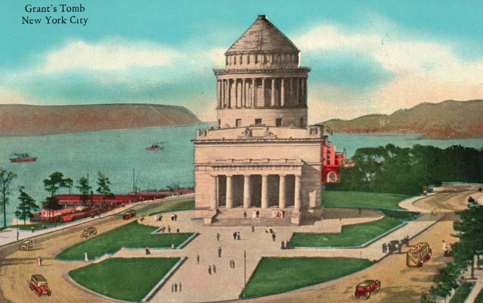 Vintage Postcard Grant's Tomb Hudson River New York City NYC Manhattan ...