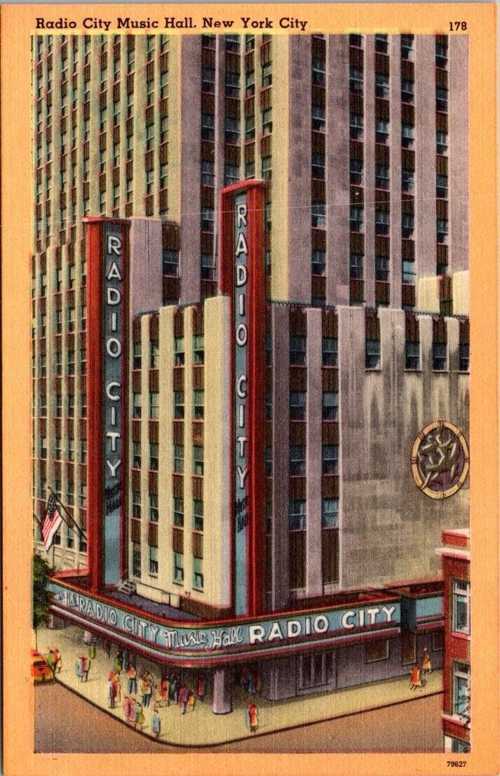 Vintage New York City Postcard - Radio City Music Hall | United States ...