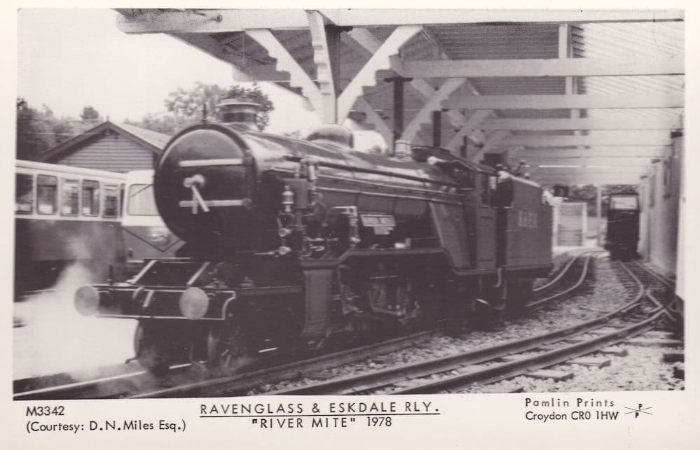 Ravenglass & Eskdale Railway River Mite Train in 1978 Postcard | Topics ...
