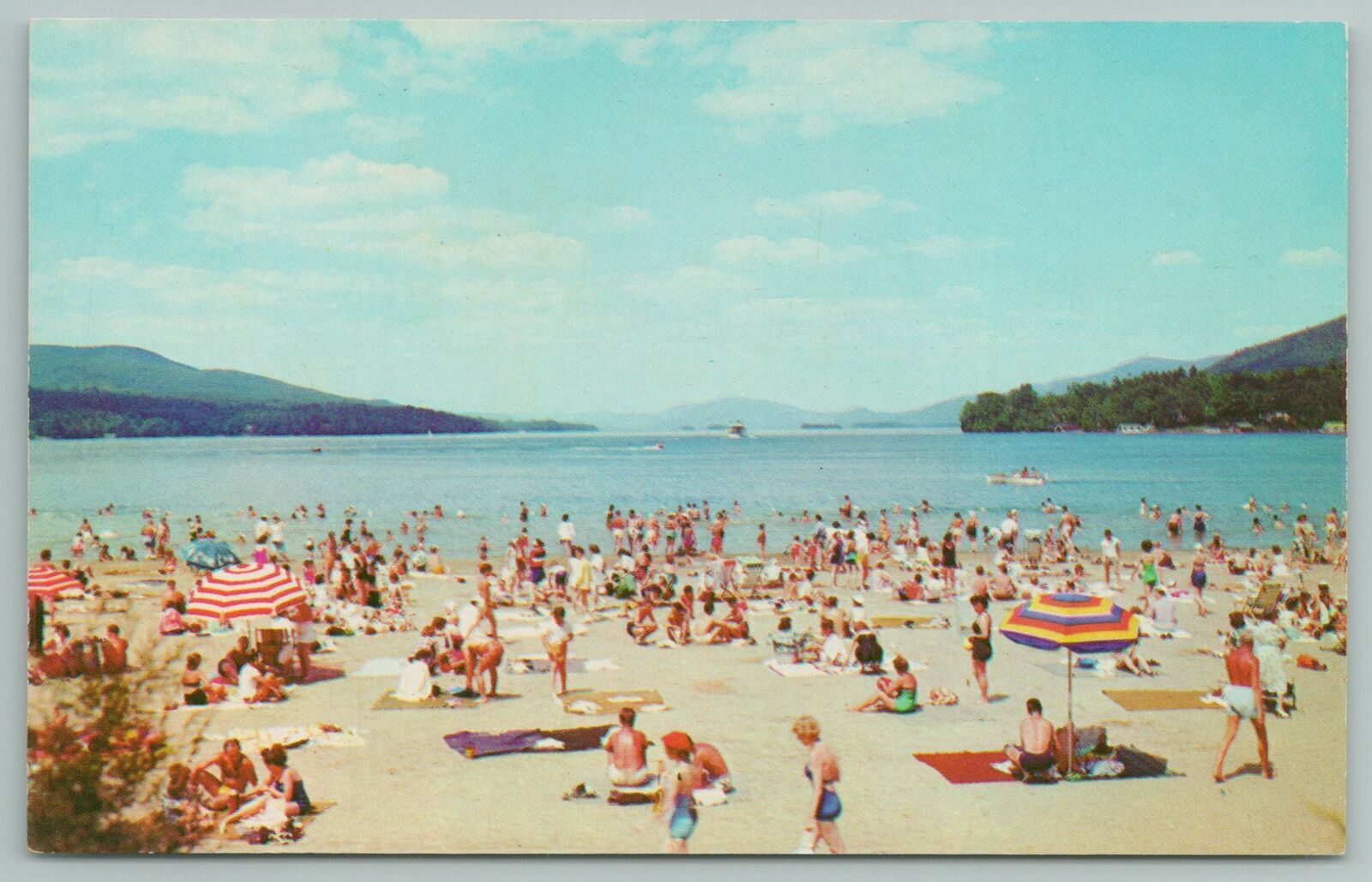 Lake George New York~New Million Dollar Beach~Vintage Postcard | United ...