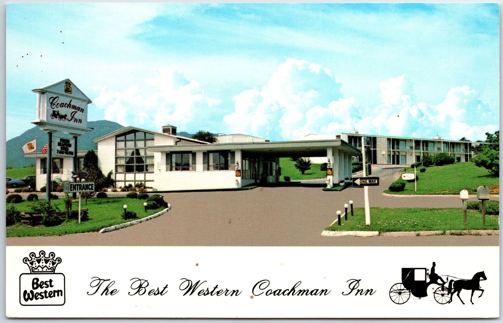 Vintage Postcard the Best Western Coachman INN at Roanoke Virginia ...