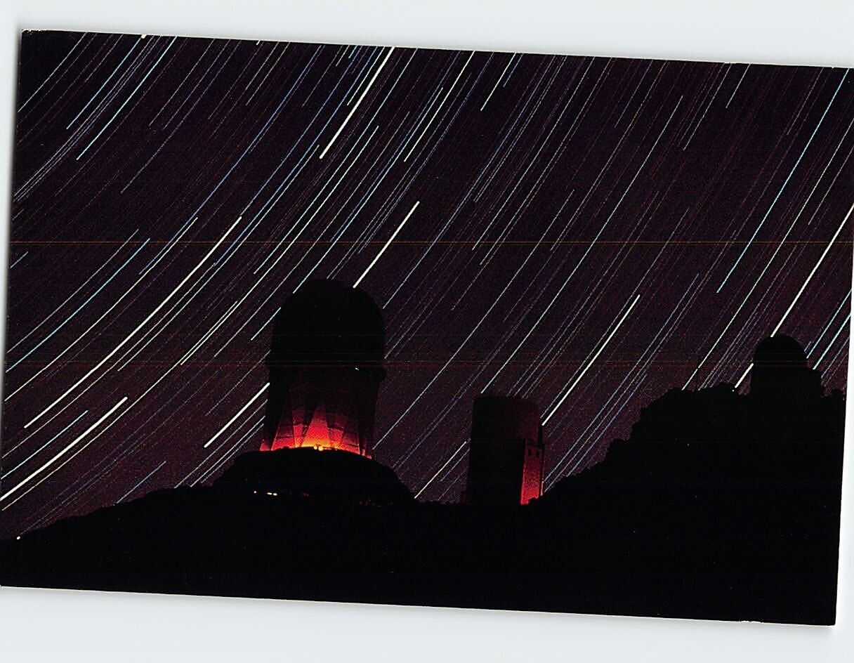 Postcard An open shutter makes the stars seem to spin around the Kitt ...