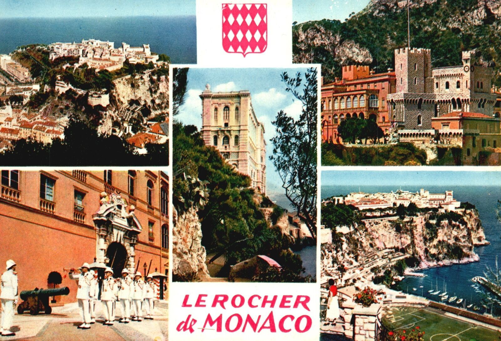 Vintage Postcard Le Rocher De Monaco Reflets De La Cote D'Azur Les ...