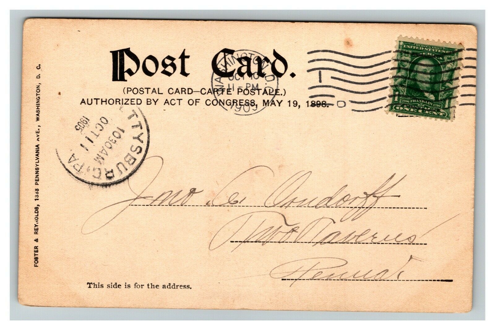 Vintage 1905 Postcard Panoramic View Bureau Printing & Engraving ...