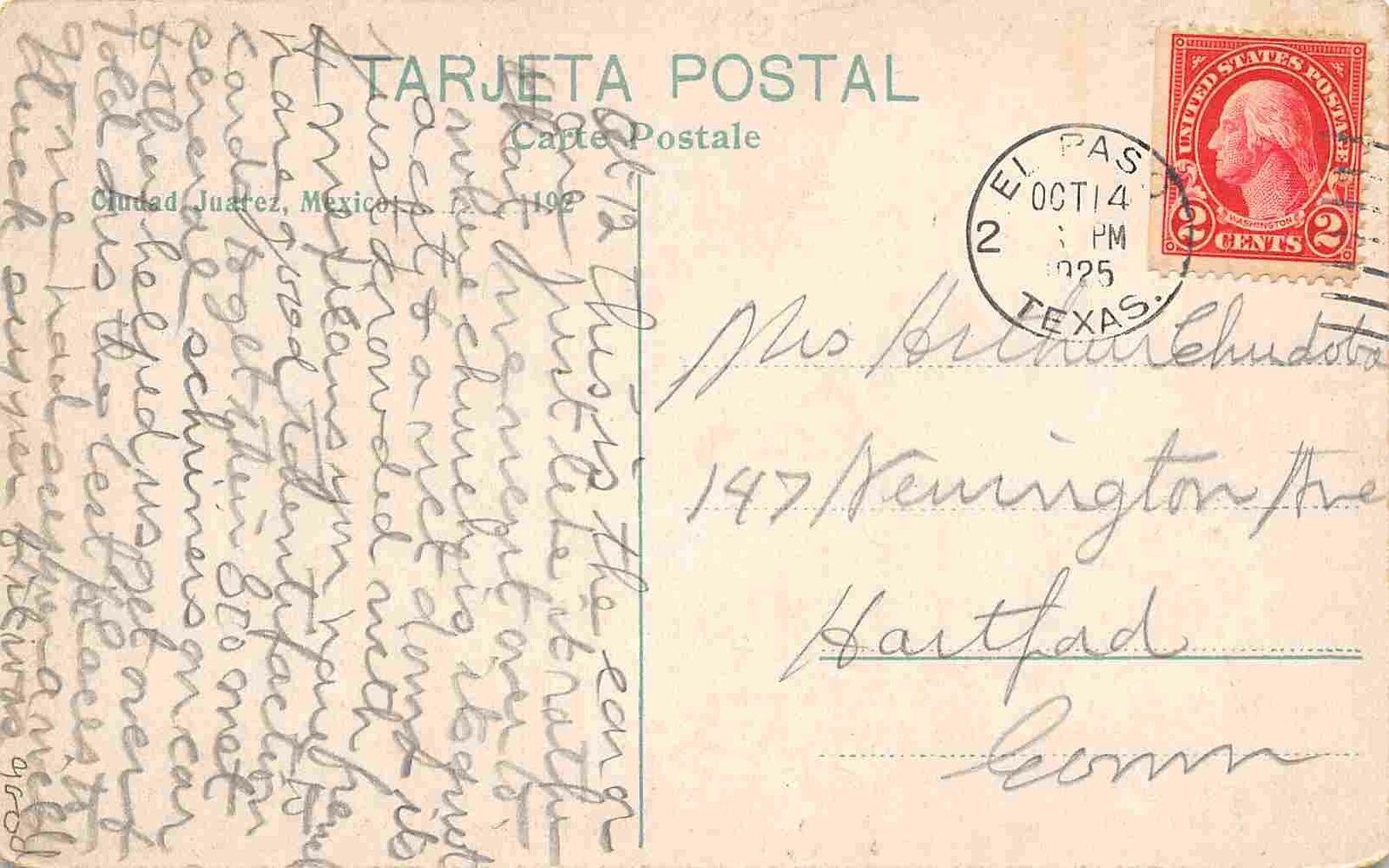 Streetcar International Bridge El Paso Texas Juarez Mexico 1925 ...