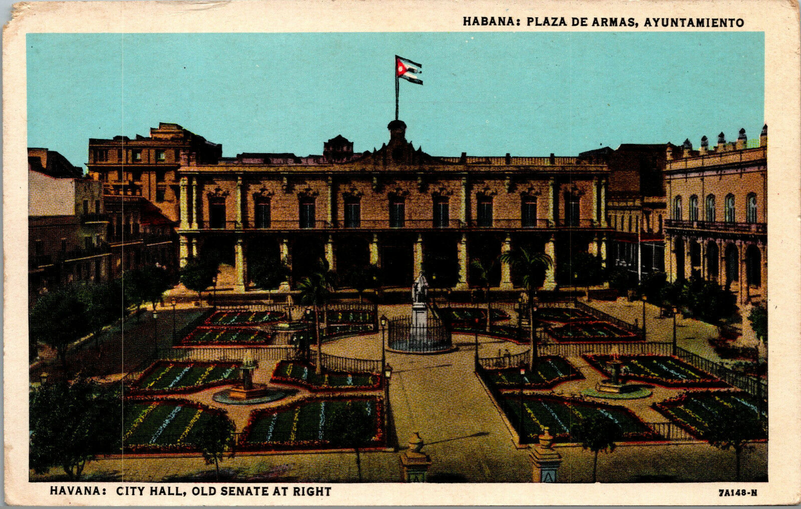 Vtg Habana Plaza de Armas City Hall Old Palace Senate Havana Cuba 1920s ...