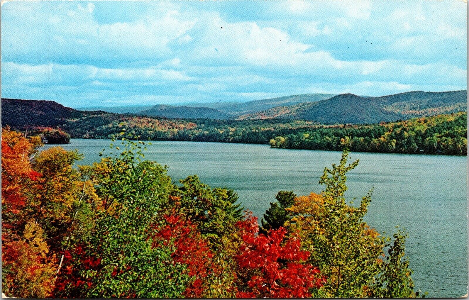 Lake Morey Fairlee Vermont VT Mountains Fall Scene Postcard VTG UNP ...