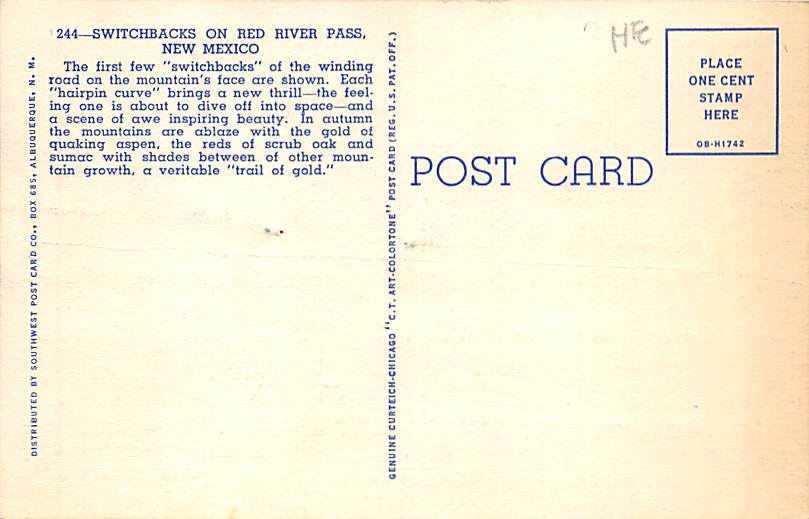 Switchbacks Red River Pass, New Mexico NM | United States - New Mexico ...