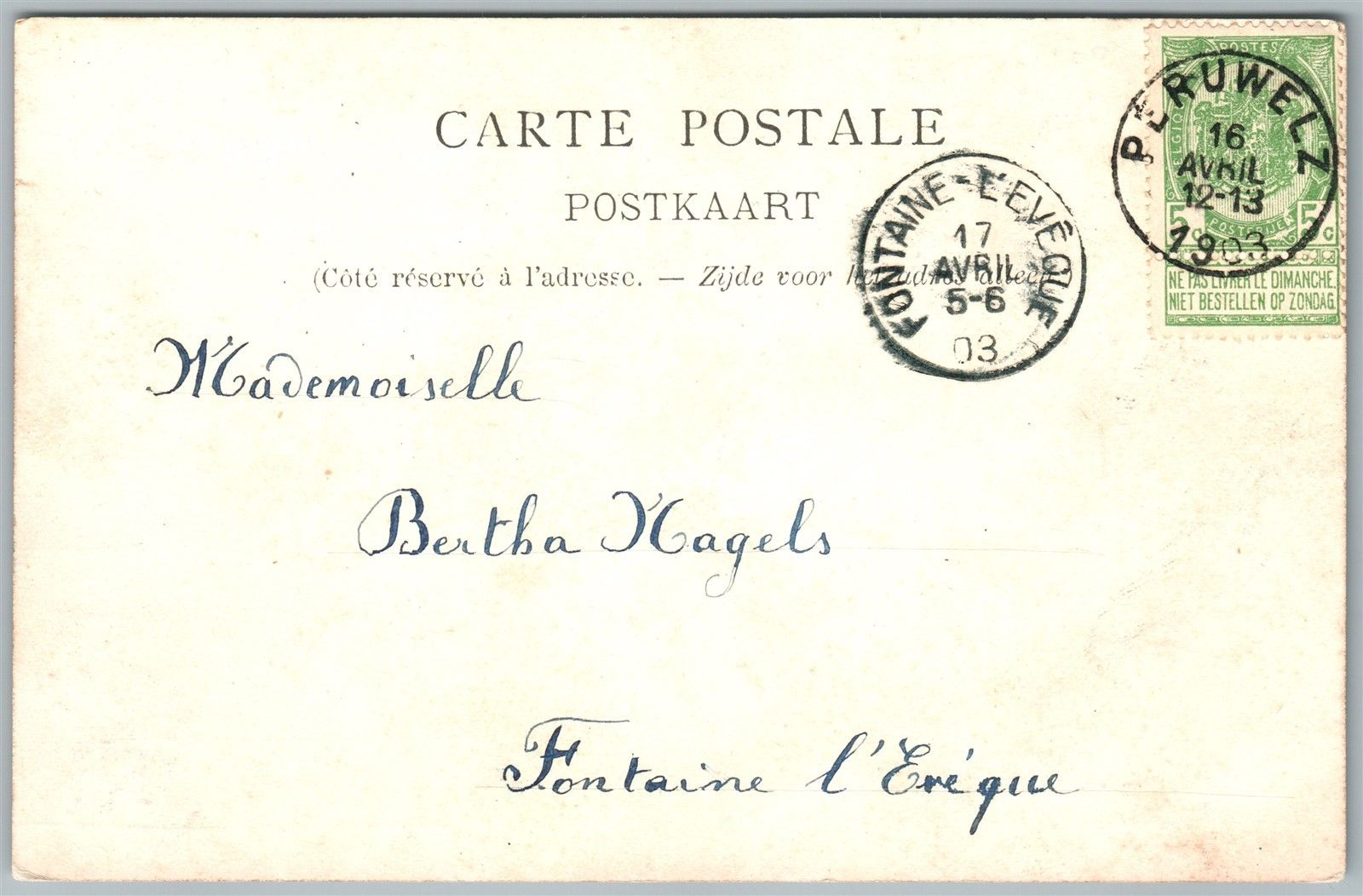 Russian Tsar Nicholas II Micro Portrait Antique 1903 Belgian Postcard W ...