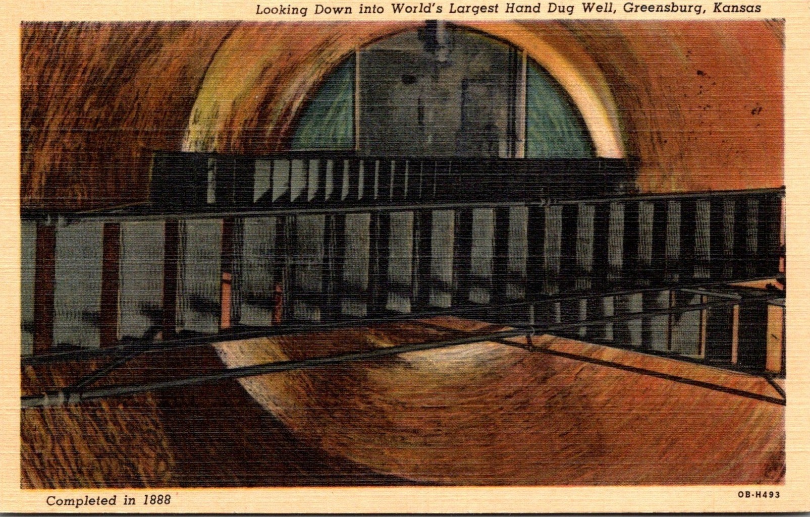Kansas Greensburg Looking Down Into World's Largest Hand Dug Well ...