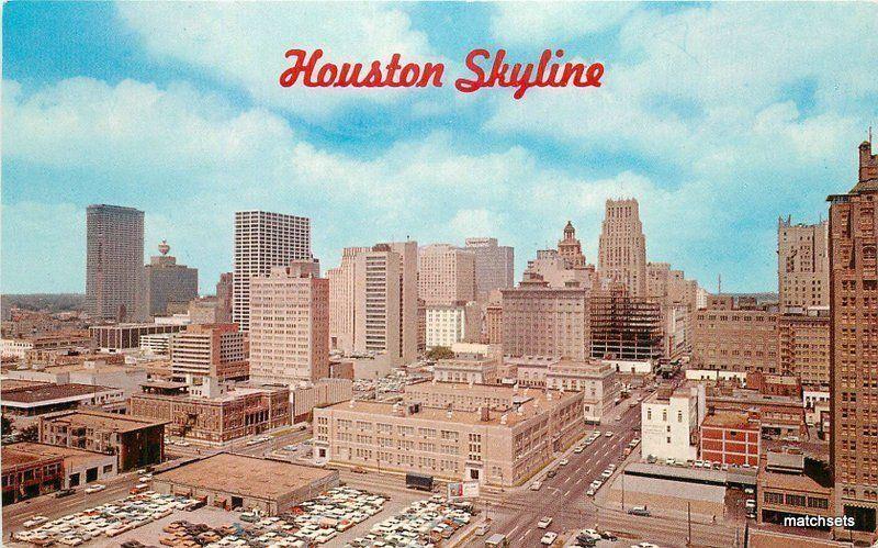 Texas Houston Skyline 1950