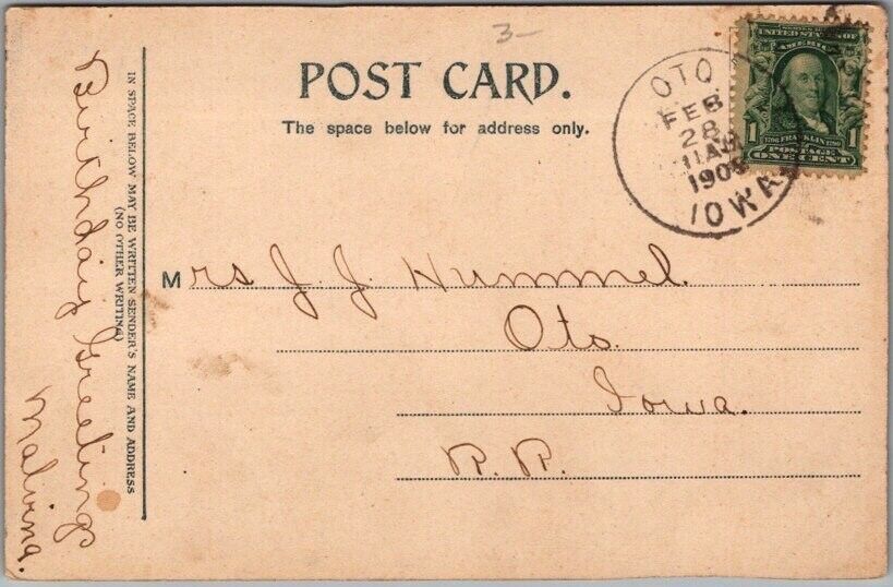 Vintage 1908 ONAWA , Iowa Postcard Downtown Main Street Scene Horse ...