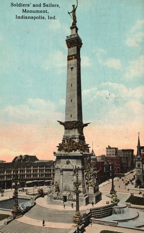 Vintage Postcard 1913 Soldiers' and Sailors' Monument Indianapolis ...