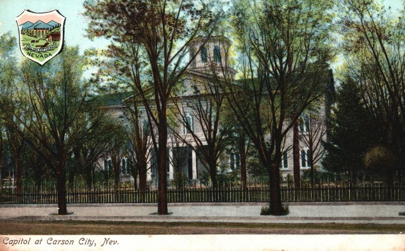 Vintage Postcard 1900's Historic Site Capitol Building At Carson City ...