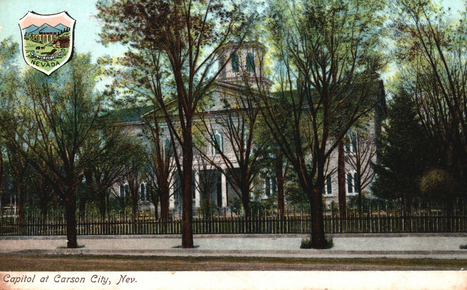 Vintage Postcard 1900's Historic Site Capitol Building At Carson City ...