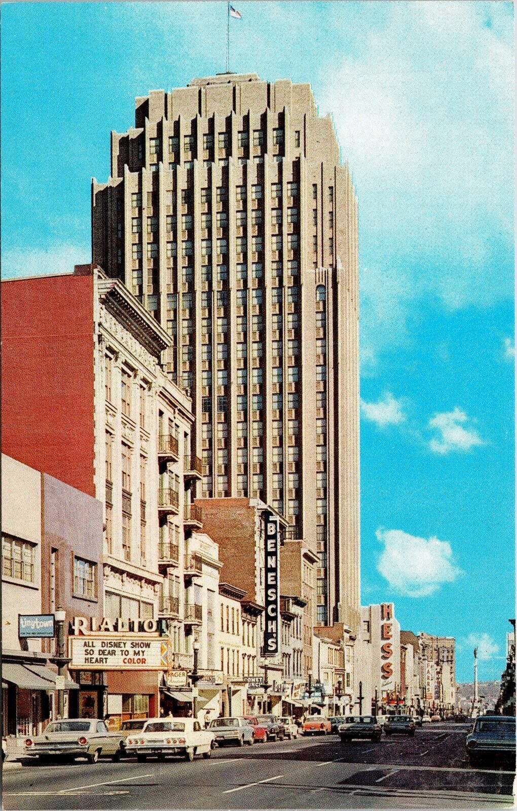 Main Street View Busy Downtown Shopping District Traffic Pennsylvania ...