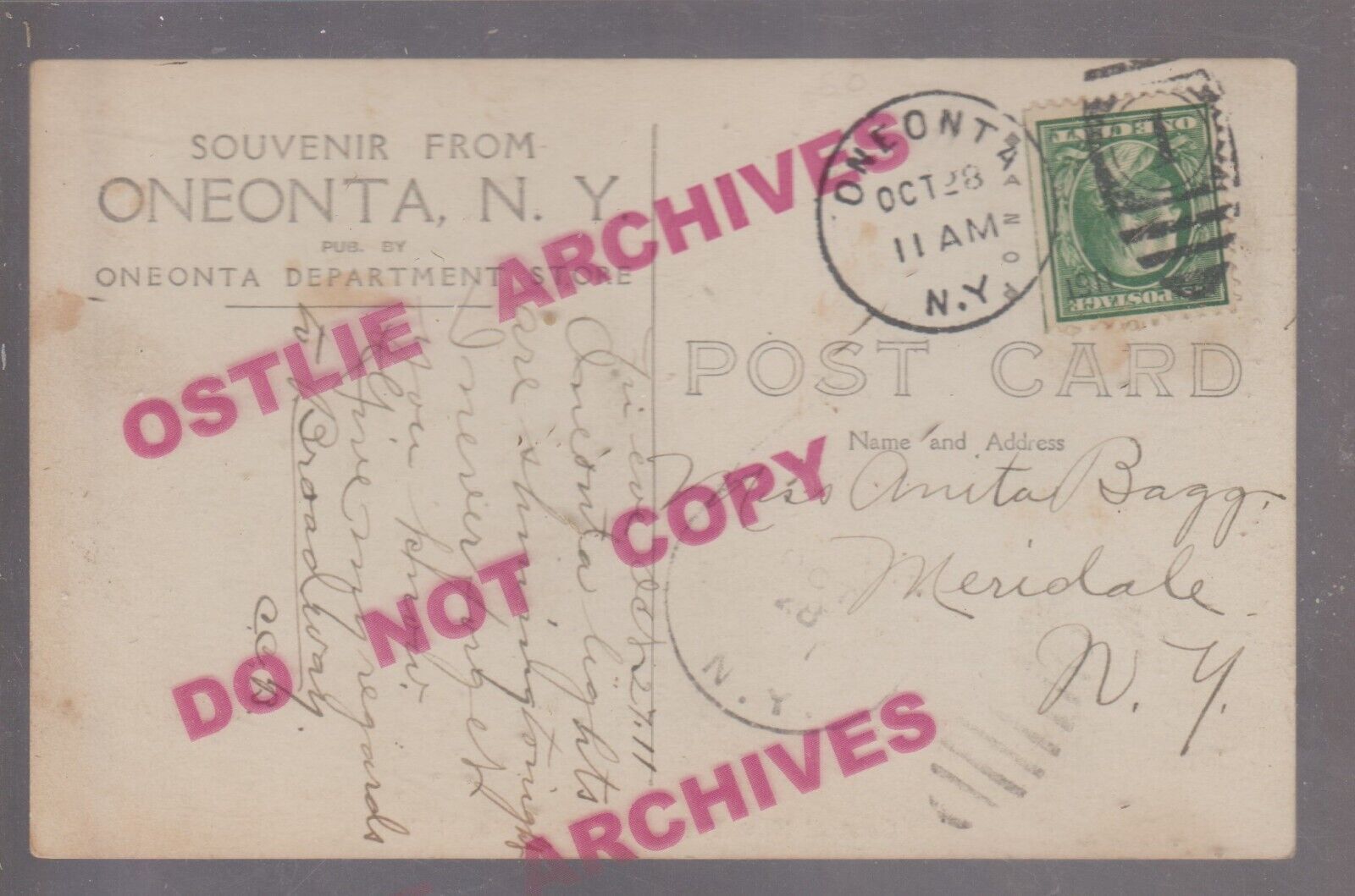 Oneonta NY RPPC 1911 FAIRGROUNDS Grandstand Crowd CENTRAL NEW YORK FAIR ...